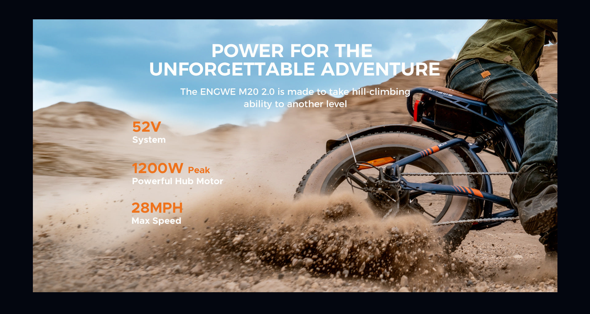 Engwe M20 2.0: Full-sus Fat Tire Moped Style E-Bike – Engwe USA Official