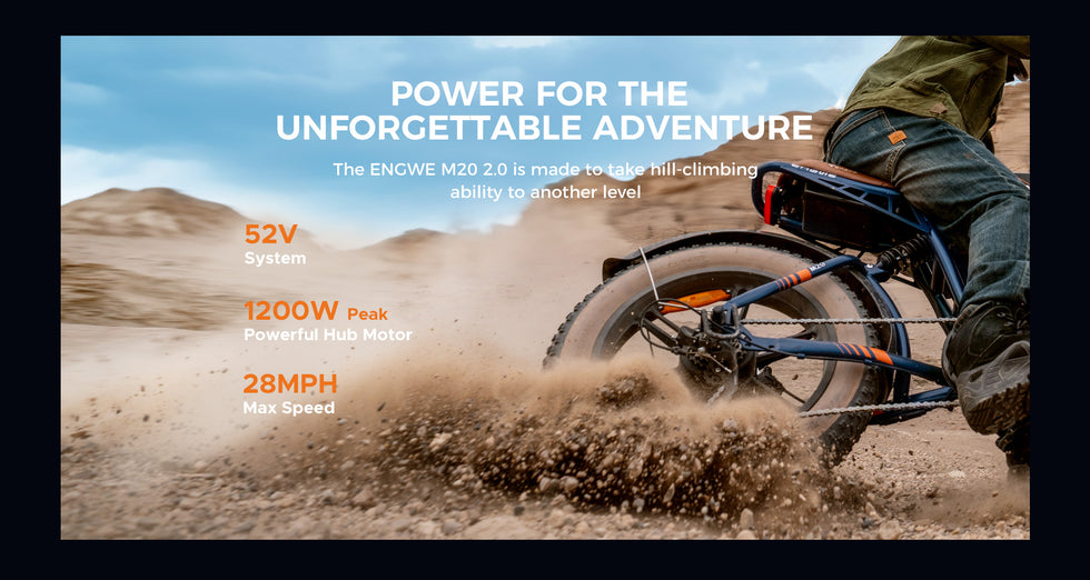 Engwe M20 2.0: Full-sus Fat Tire Moped Style E-Bike – Engwe USA Official