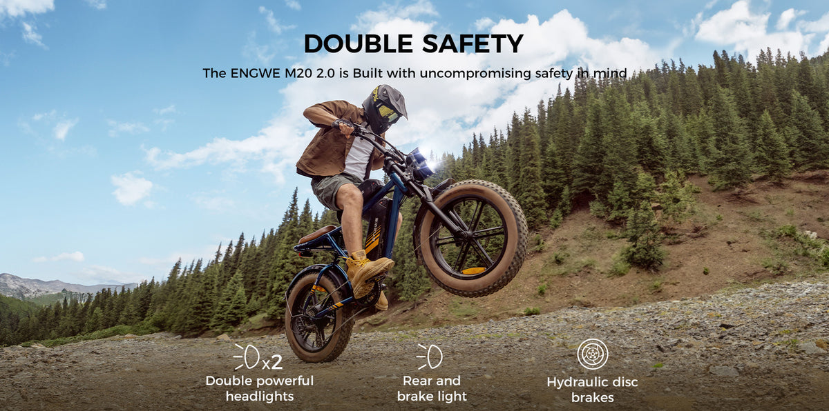 Engwe M20 2.0: Full-sus Fat Tire Moped Style E-Bike – Engwe USA Official